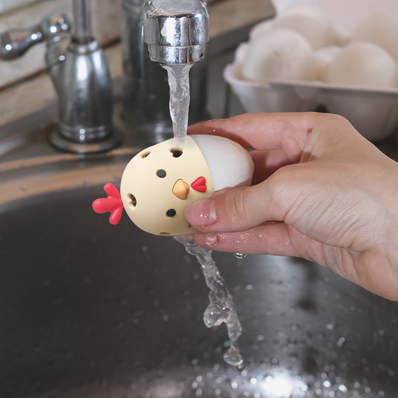 Quinlirra Clearance Egg Brush Washer, Silicone Chicken Egg Cleaner for ...