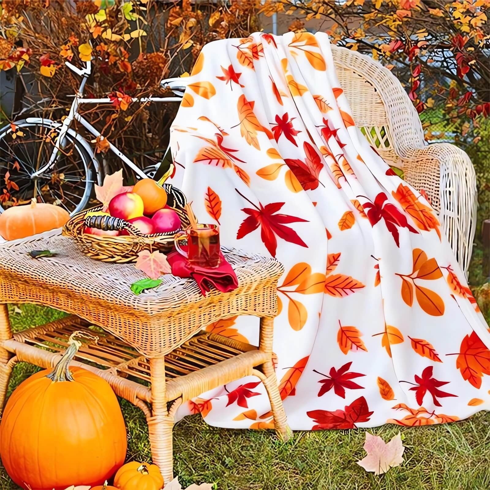 Todaioua Fall Gifts Autumn Throw Blanket for Travelling Camping - Soft ...