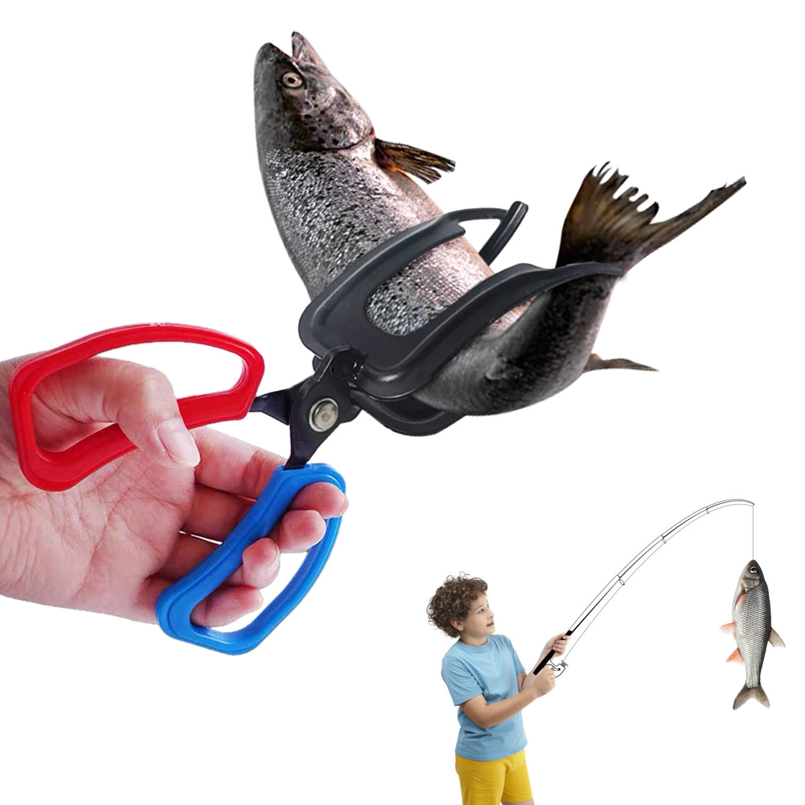 Quinlirra Clearance Fishing Pliers Gripper Metal Fish Control Clamp ...