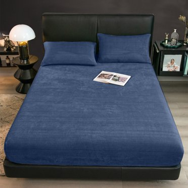 Bare Home Polar Fleece Fitted Bottom Sheet Light Blue Twin XL - Walmart.com