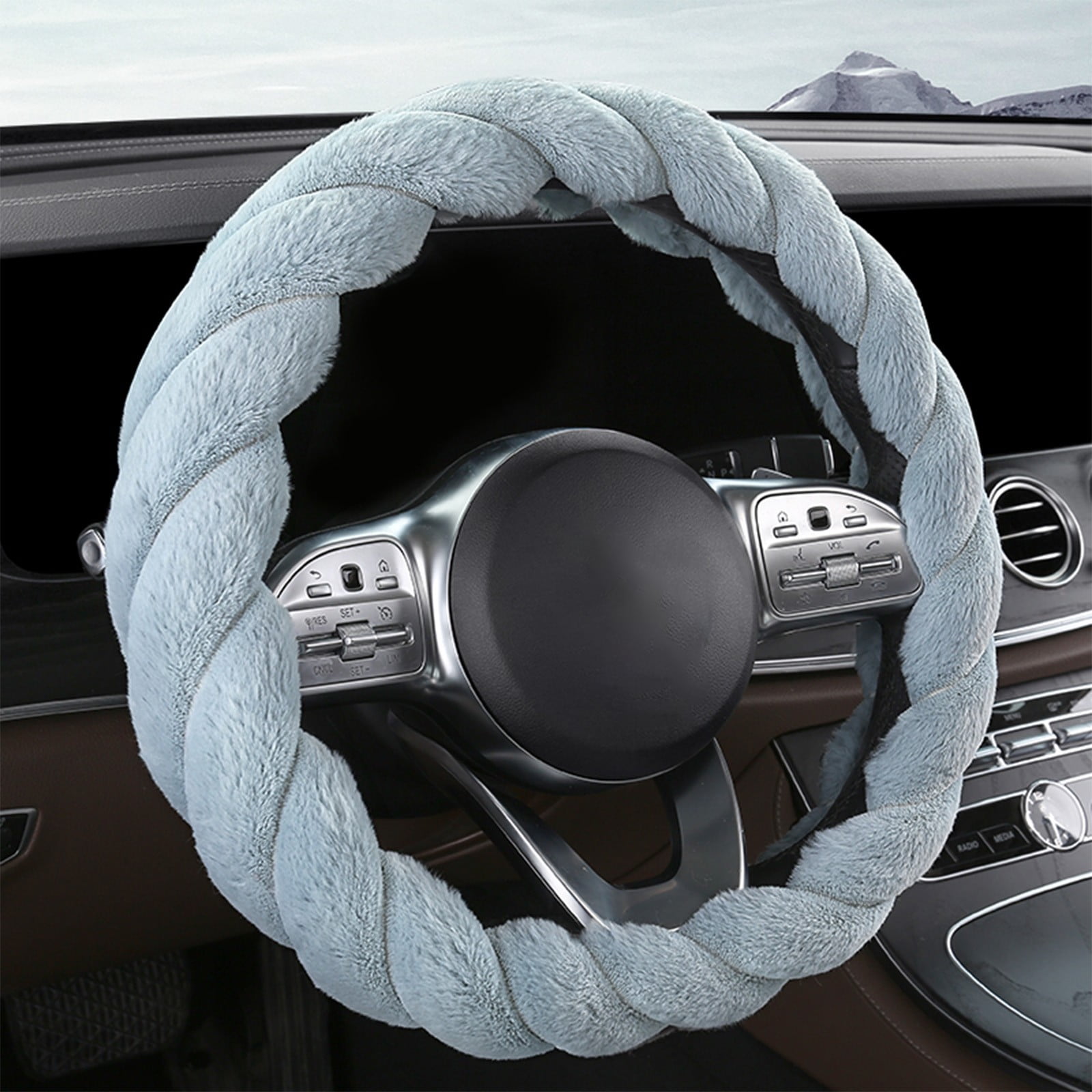 Quinlirra Clearance Fluffy Car Steering Wheel Cover for Women/Girl ...
