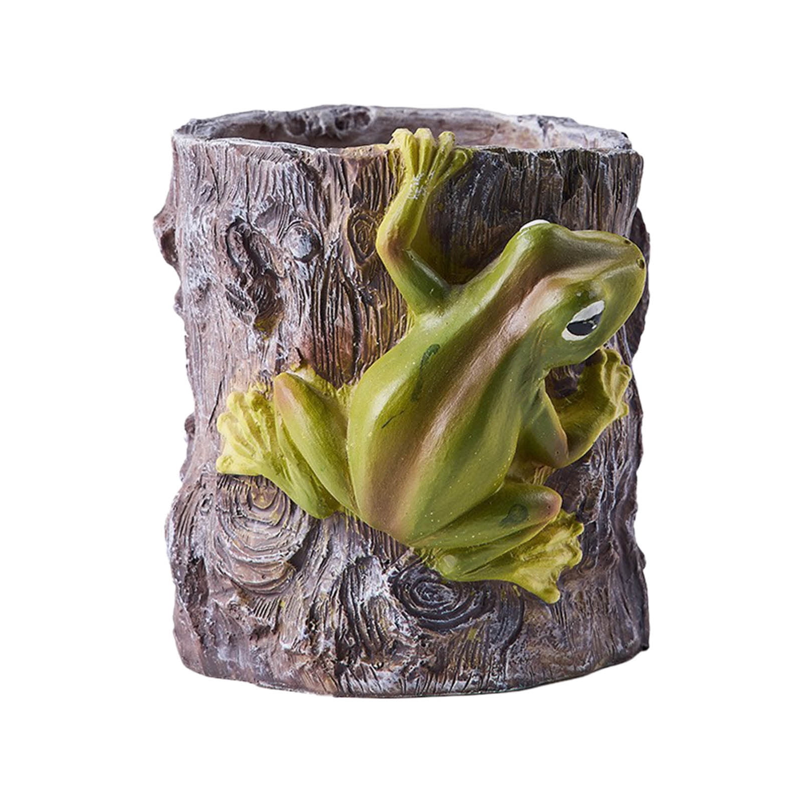 Todaioua Frog Pen Holder Flower Pot Resin Frog Planter Desktop ...