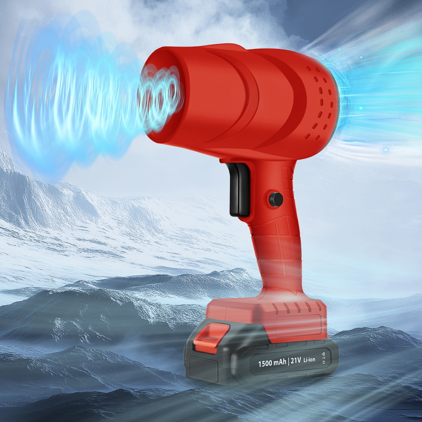 Todaioua High Speed Cordless Blower - Powerful Turbo Fan for Car Wash, Dusting, Snow Removal ...