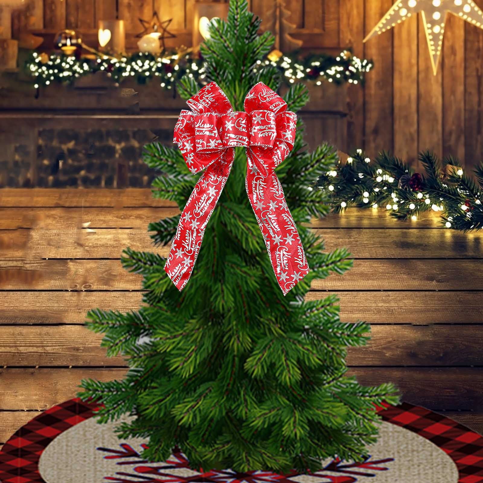 Large Burlap Bows Farmhouse Wreaths Jute Bow for Gift Wrapping Tree ...