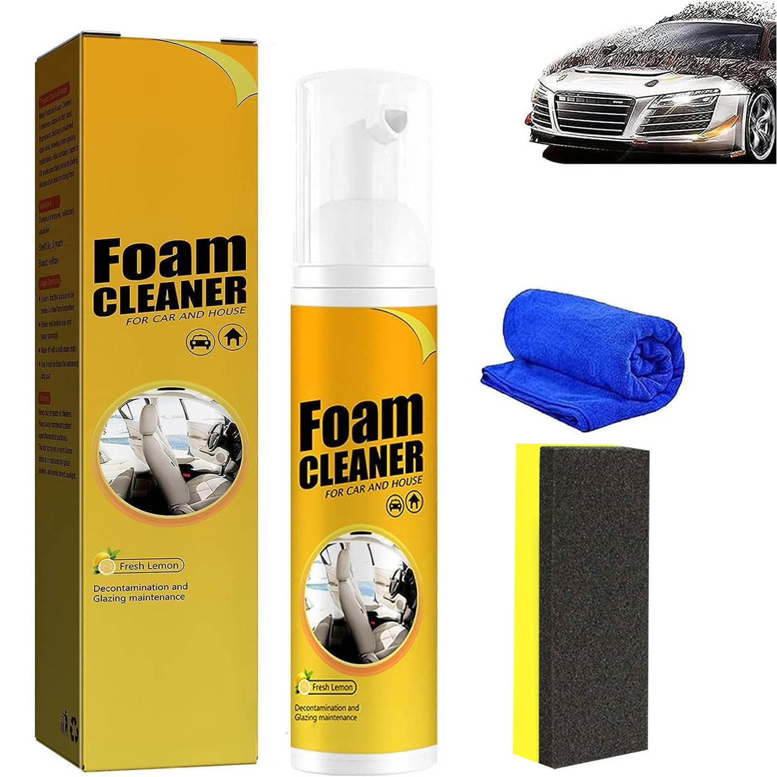 Multi-Purpose Foam Cleaner, Upgraded Foam Cleaner all Purpose Car Magic Foam Cleaner ...
