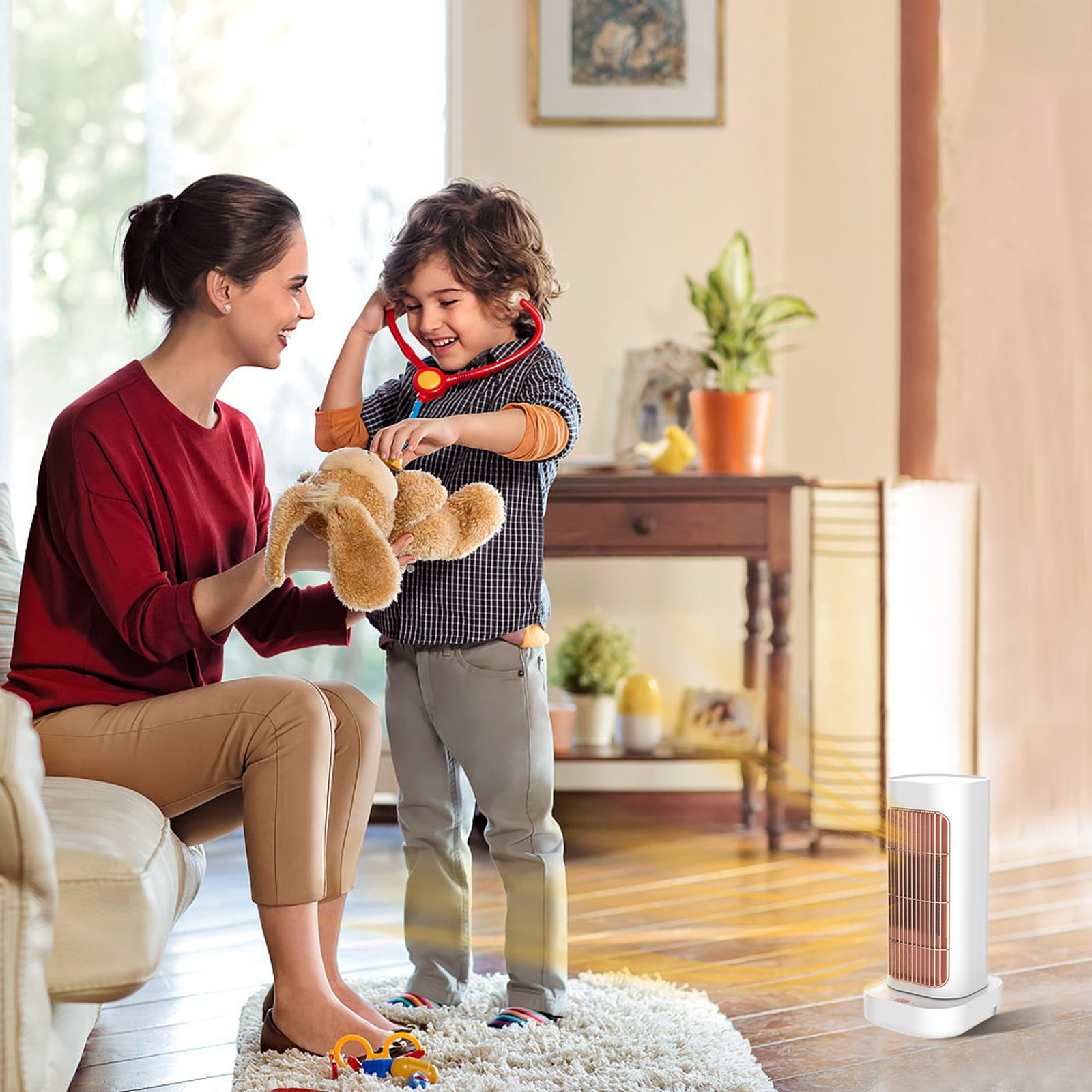 Portable Space Heater Indoor, Mini Electric Heater Fan, Overheating/Tip ...