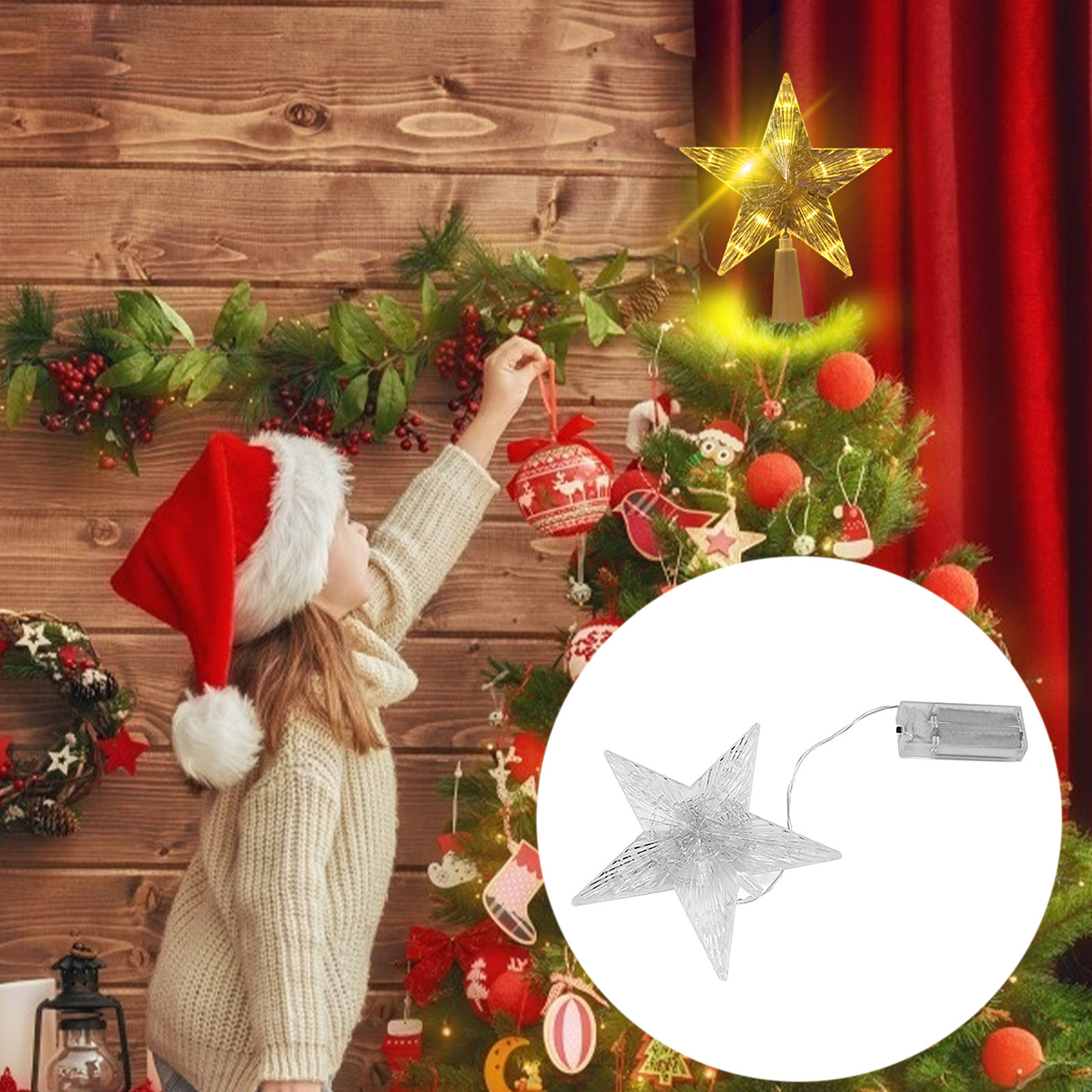 Quinlirra Clearance Small Star Tree Topper, Christmas Star Tree Topper ...