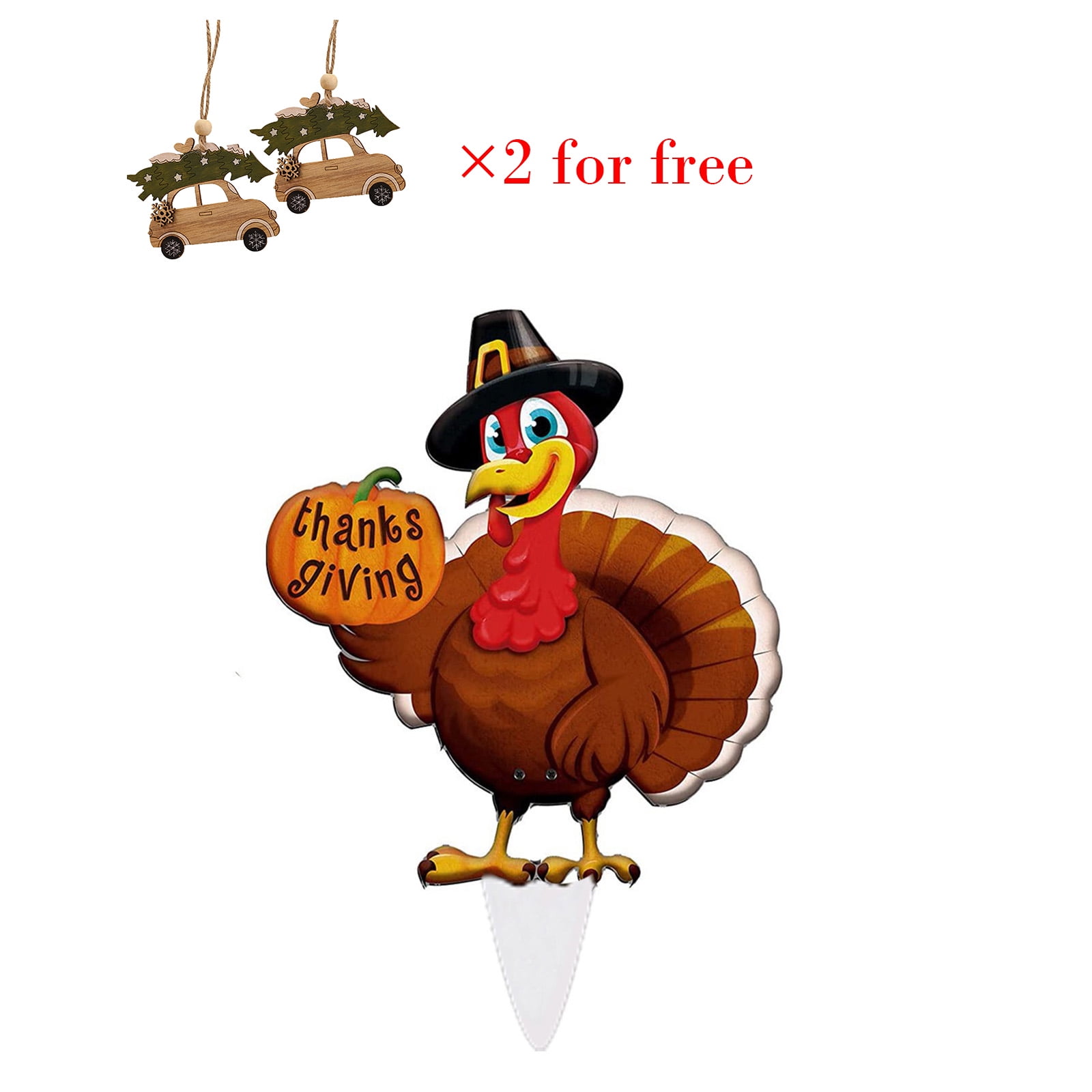 Thanksgiving Turkey Decors Turkey Fall Garden Stakes Turkey Pumpkins ...