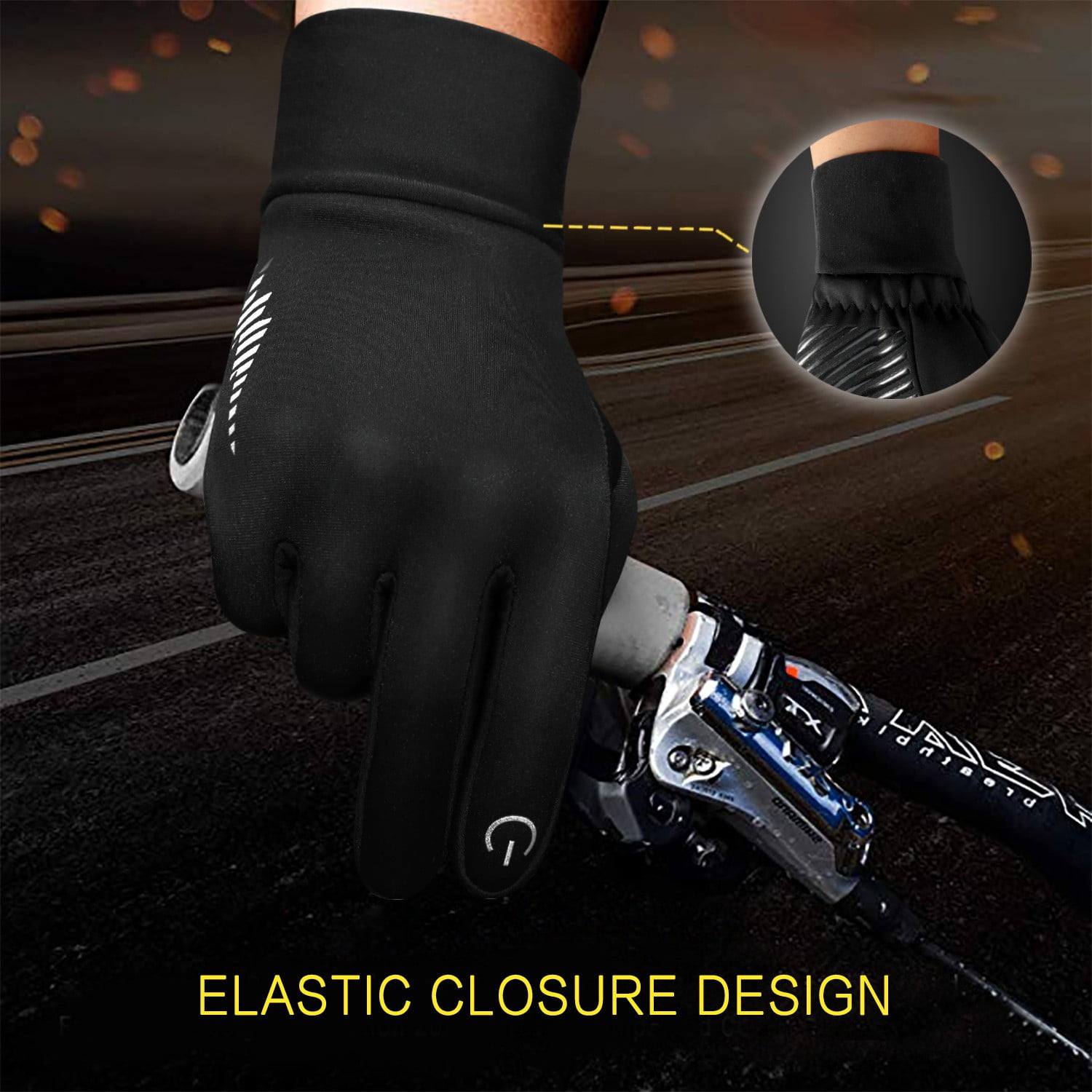 Todaioua Thermal Insulated Waterproof Reflective Running Gloves for ...