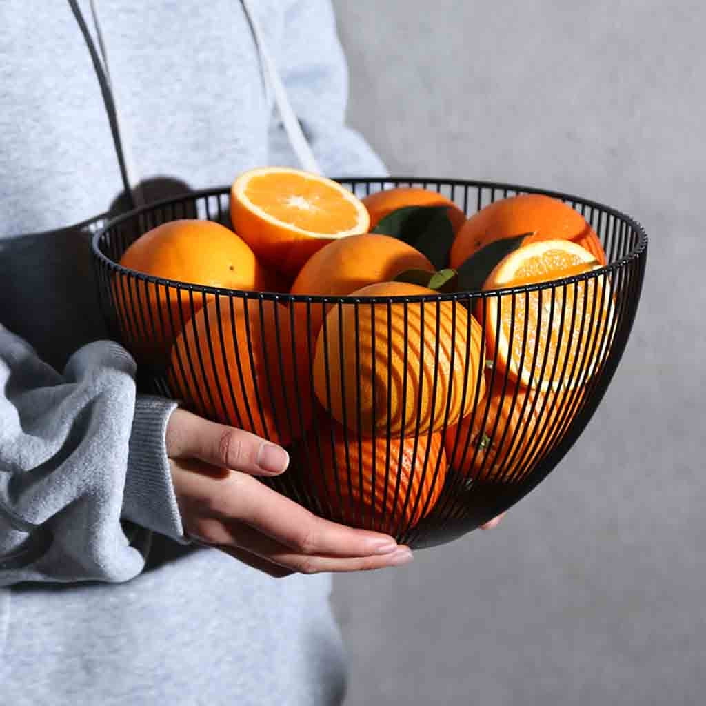 Quinlirra Clearance Fruit Basket for Countertop, Metal Wire Fruit Bowl ...