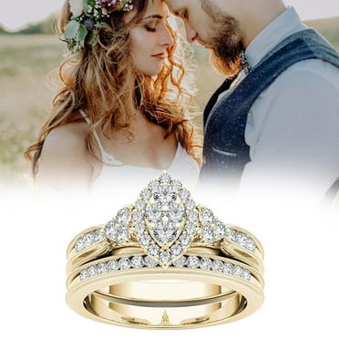 Easter Rings for Women Dazzling Women Fashion Natural Diamond ...