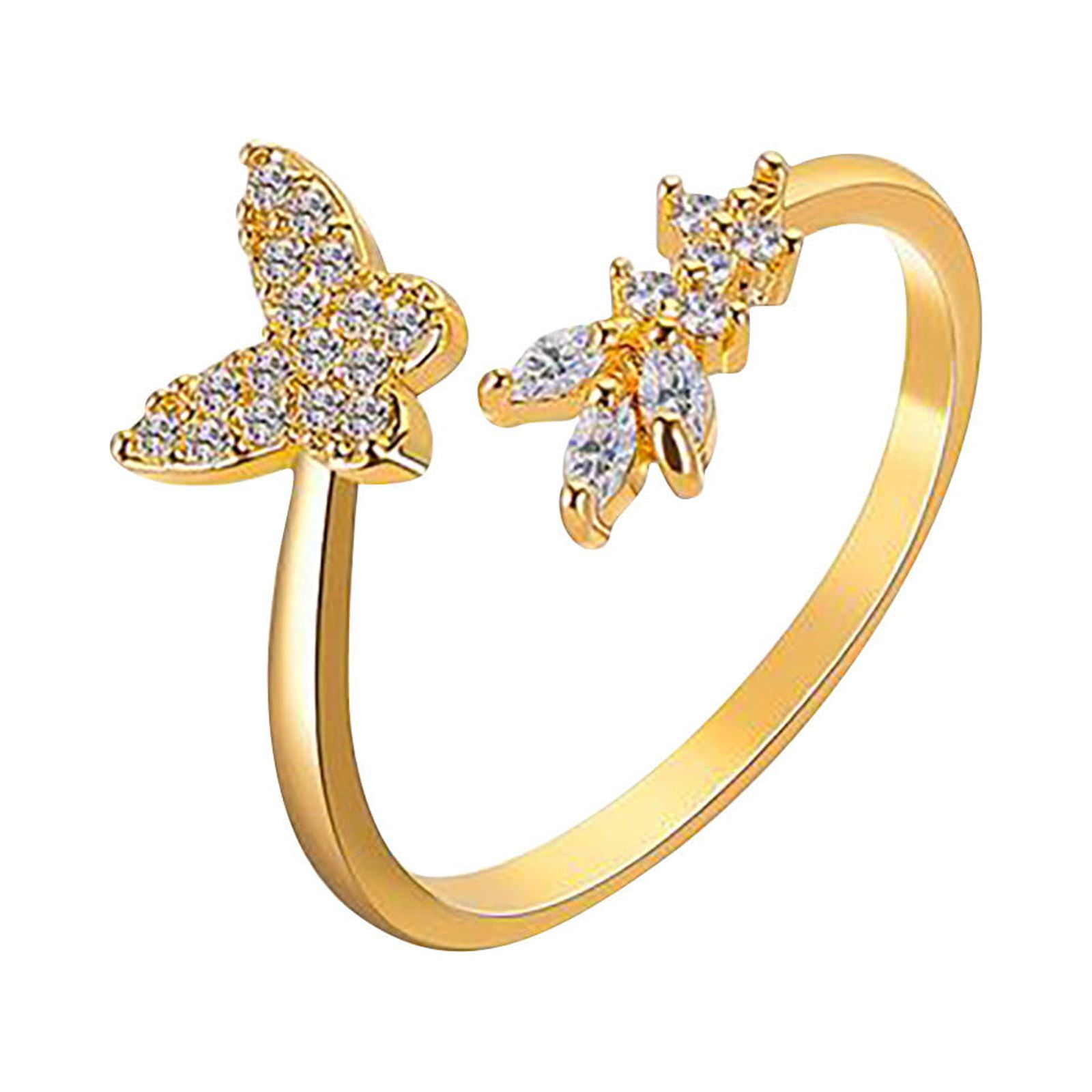 Easter Rings for Women Ladies Fashion Diamond Open Easter Decor ...