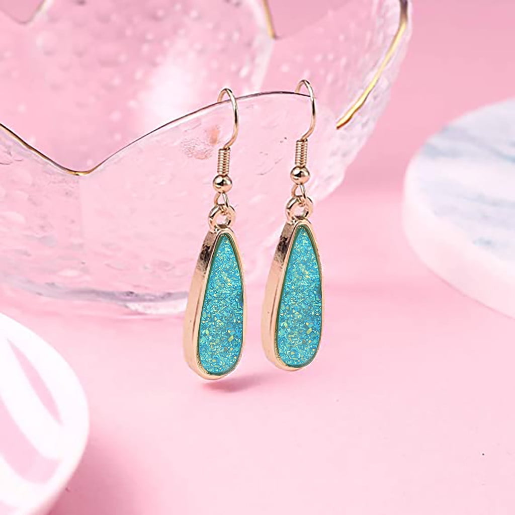 Todaioua Fashion Oval Quartz Tears OpalCrystal Drop Earrings for women ...