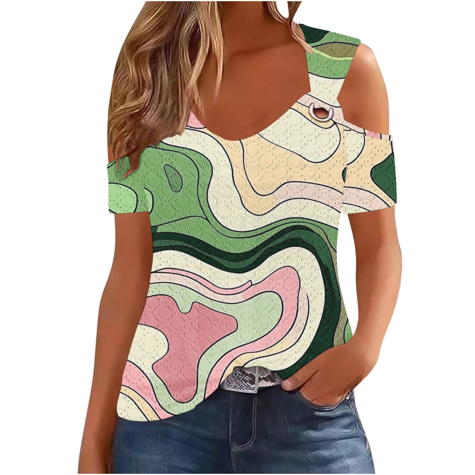 Quinlirra Off Shoulder Tops for Women on Sale Women's Non Positioning ...