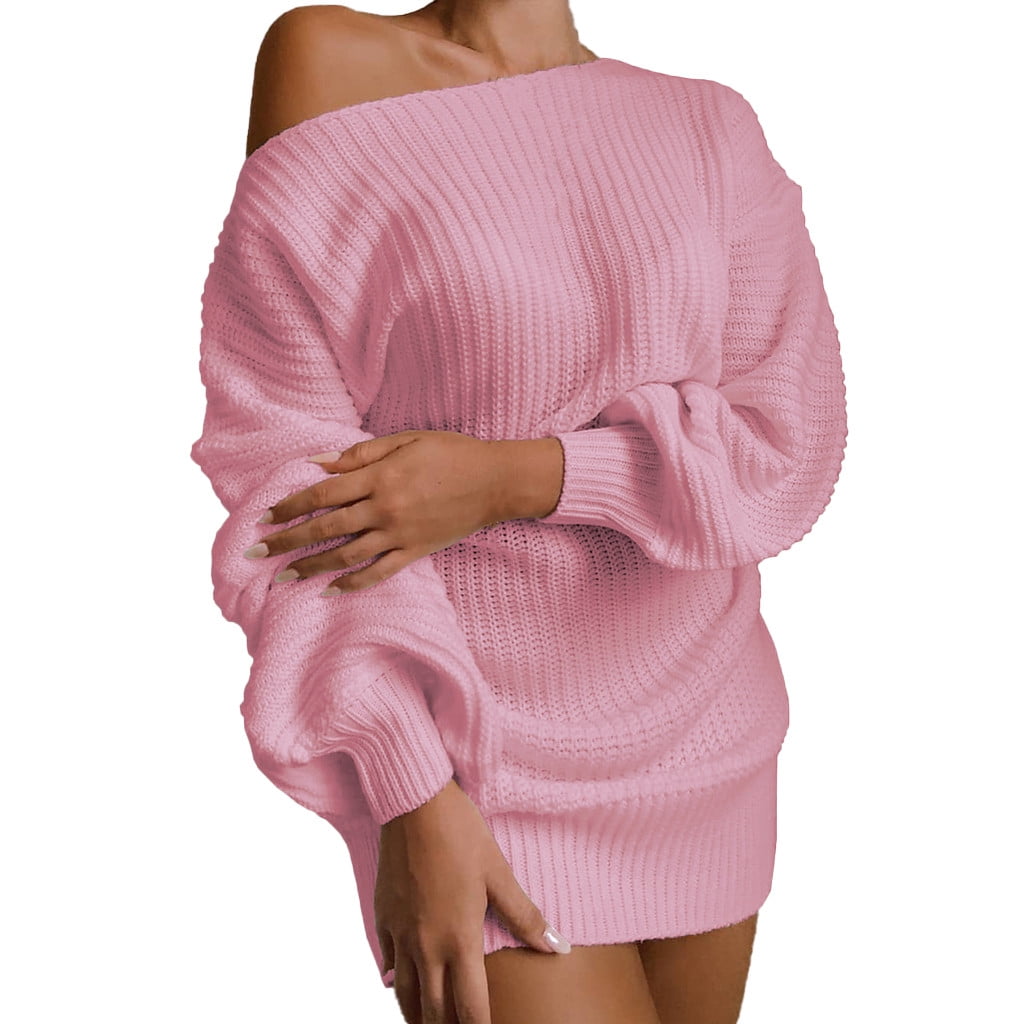 Quinlirra Off the Shoulder Dresses for Women Sweater Fashion Women Sexy ...