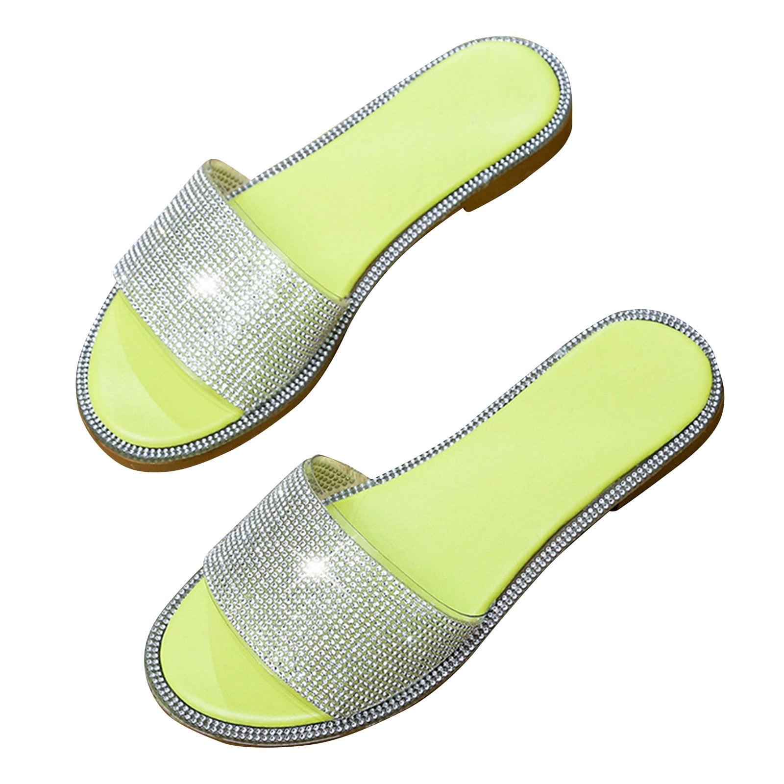 Quinlirra Sandals Women Bright Diamond Casual Outdoor Travel Flip Flop ...