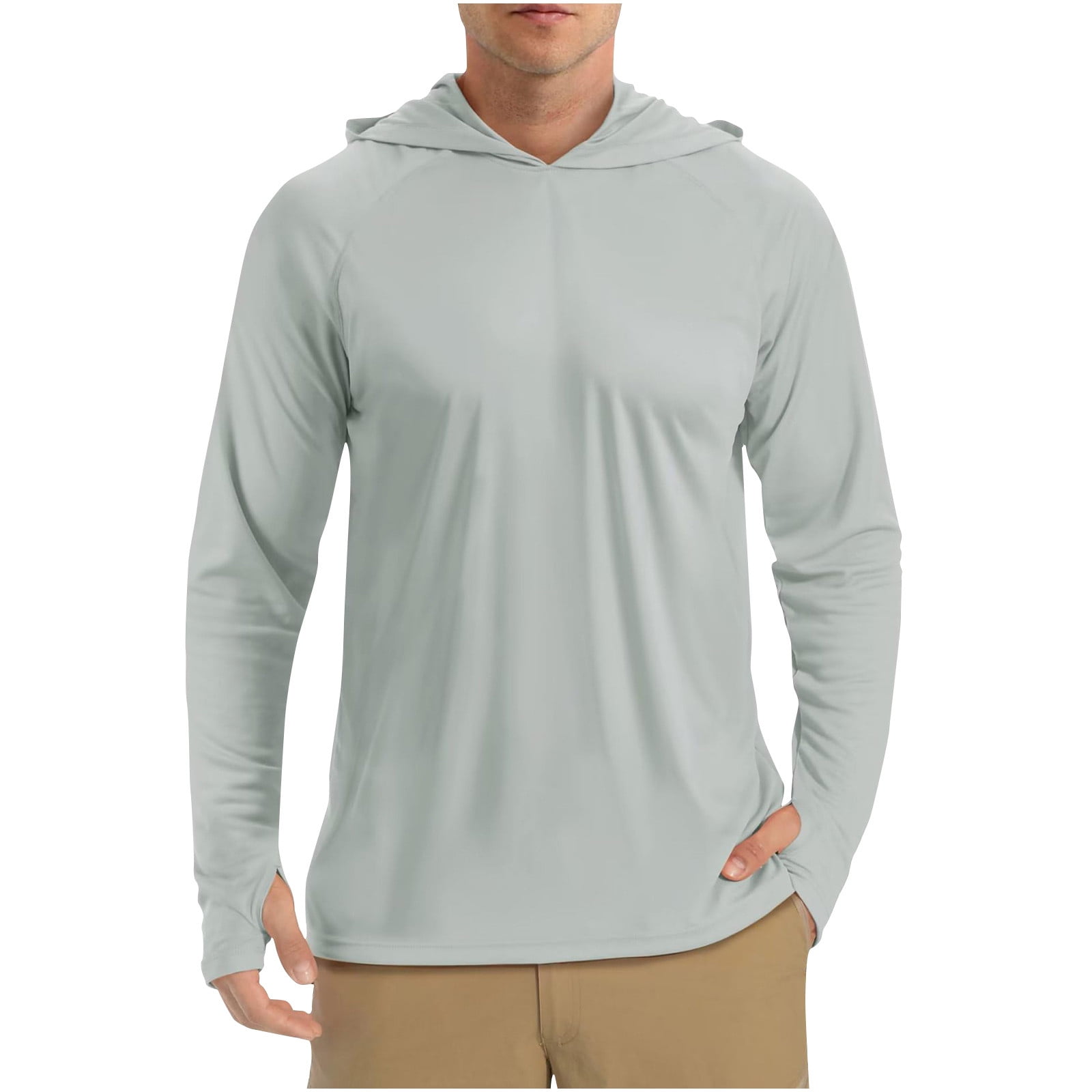 Quinlirra Sun Shirts For Men Long Sleeve UV Protection Men's Summer ...