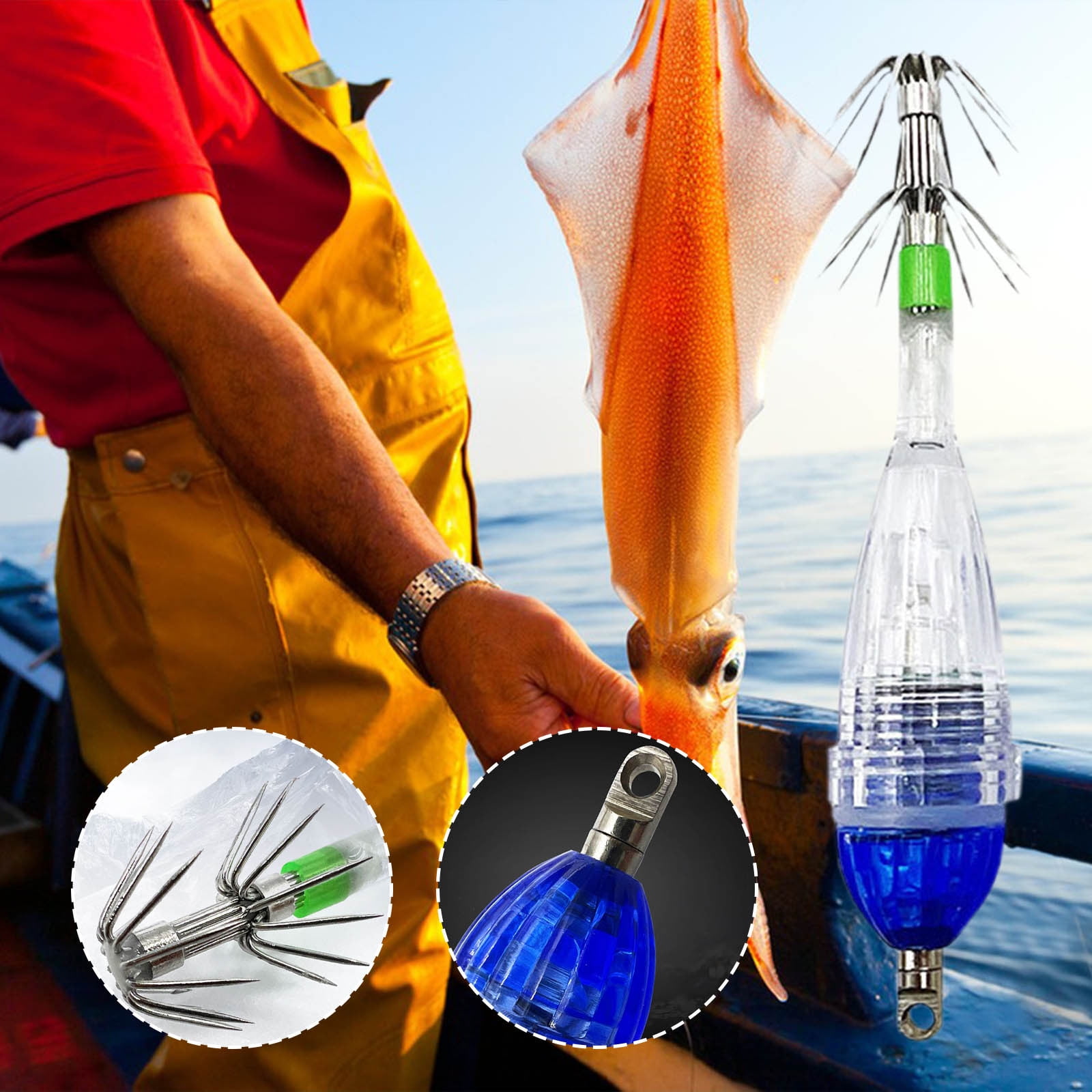 Quinlirra Underwater Fishing Light, 1pc Deep Drop LED Fishing Light ...