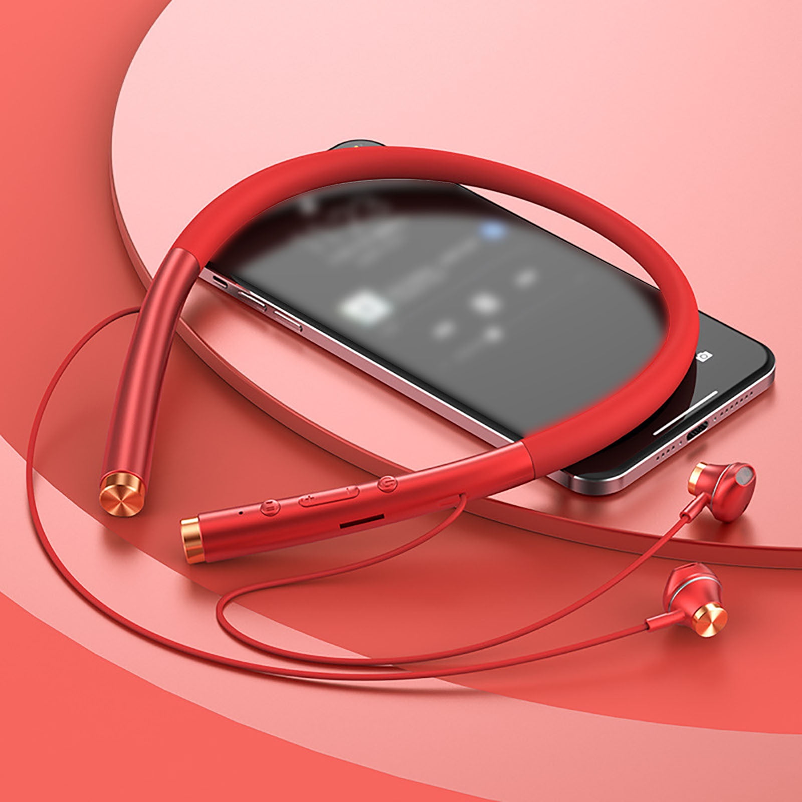 Todaioua Wireless Bluetooth Earphones, Neck Mounted, Ultra Long Standby ...