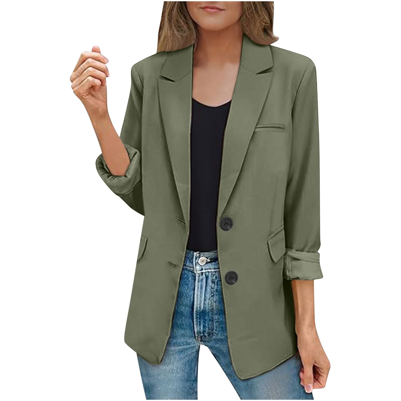 Quinlirra Women Blazers for Work Womens Bussiness Casual Blazers Open ...
