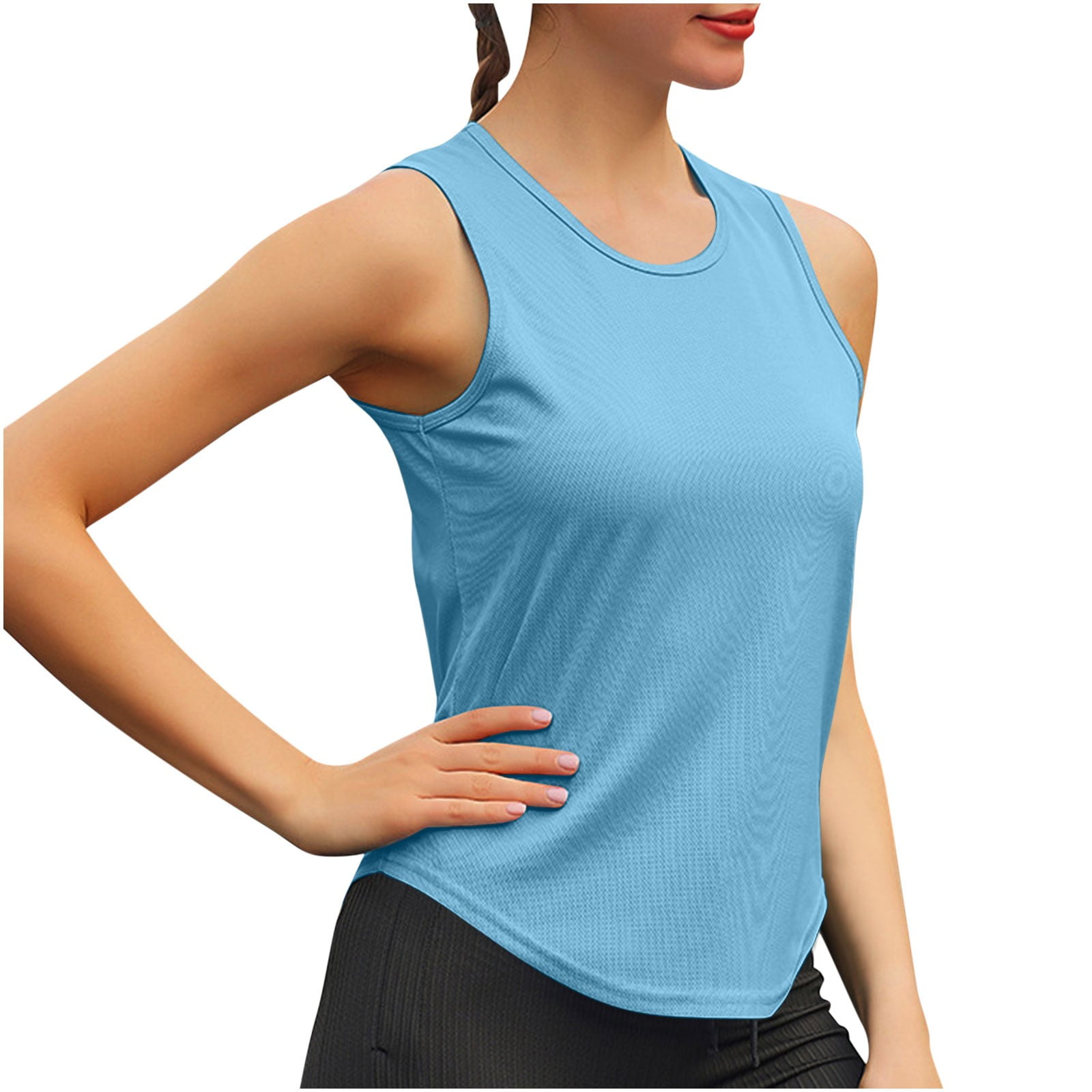 Quinlirra Womens Tops Clearance Under $10 Women's 2025 Sports Fitness ...