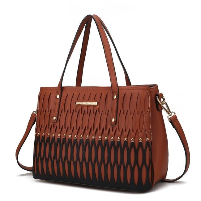 Quinn Triple Compartment Color Block Tote Bag - Walmart.com
