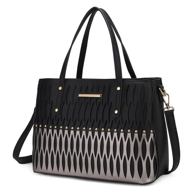 Quinn Triple Compartment Color Block Tote Bag - Walmart.com