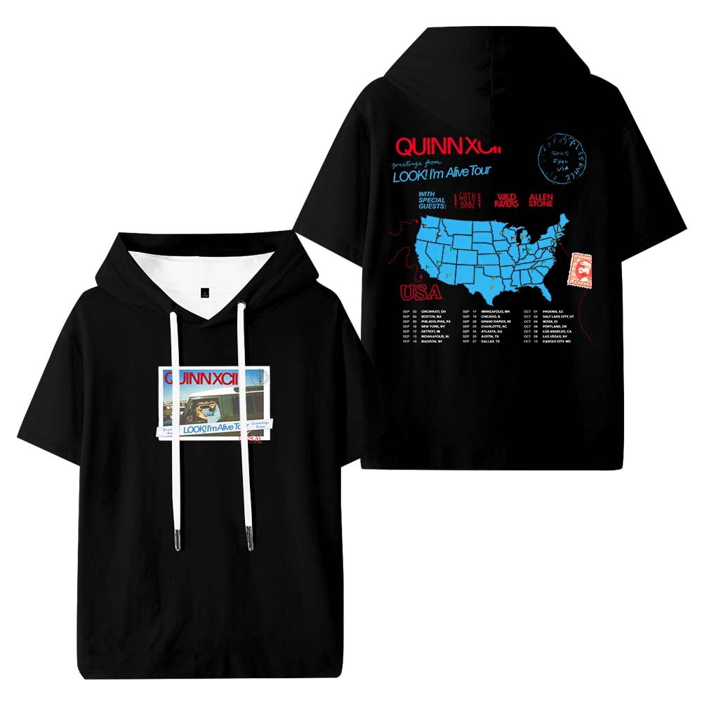 Quinn XCII Look I'm Alive Tour 2025 Merch Hooded T-Shirts Women Men ...