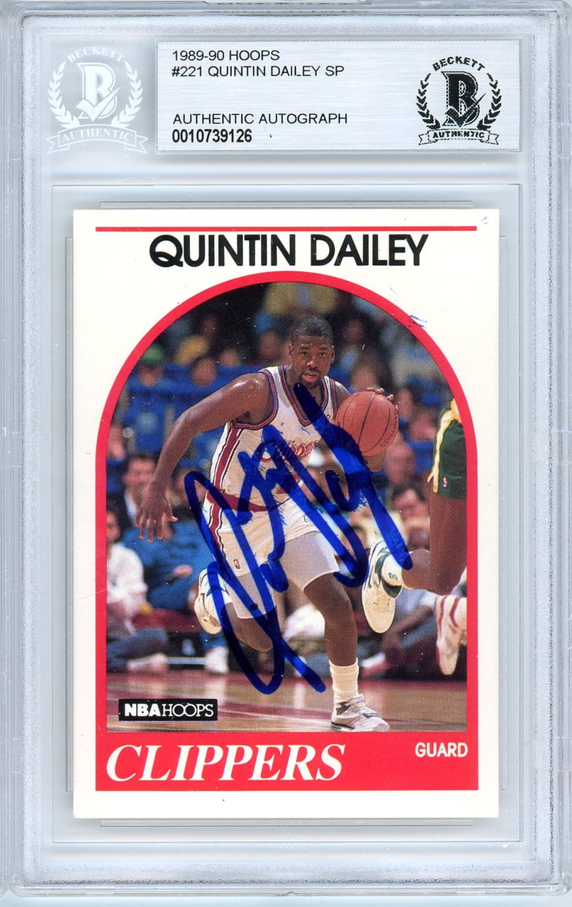 Quintin Dailey Autographed 1989-90 Hoops Card #221 Los Angeles Clippers ...
