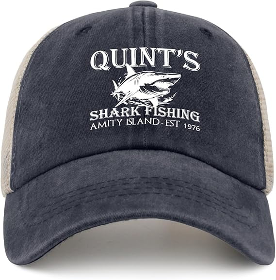 Quints Shark Fishing Amity Island EST 1978 Trucker Hat – Vintage Mesh ...
