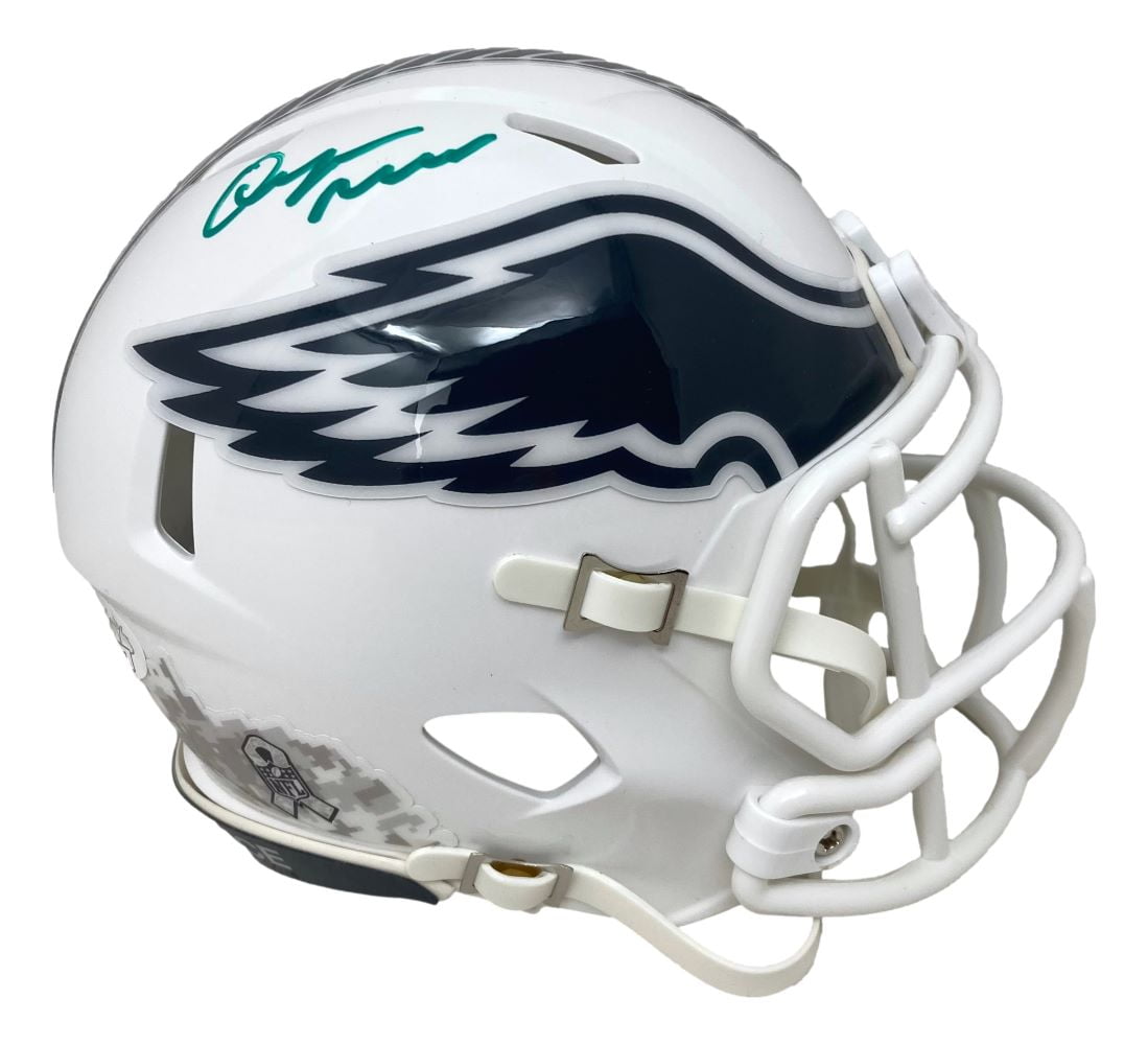 Quinyon Mitchell Signed Eagles Salute To Service Mini Speed Helmet JSA ...