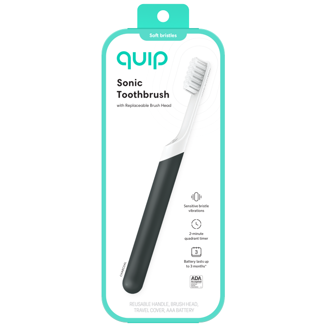 Quip Adult Electric Toothbrush Full Head, Built-in Timer + Travel Case ...