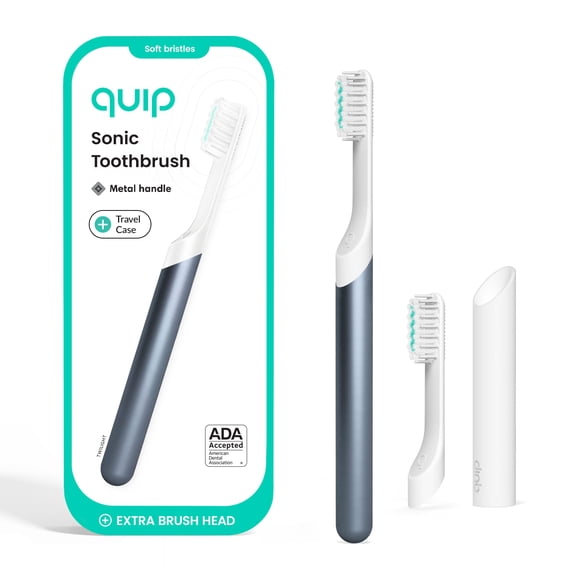 Quip Metal Sonic Electric Toothbrush for Adults - Time Travel & Soft ...