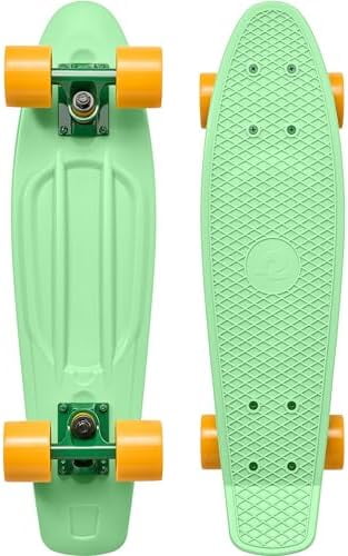 Quip Mini Cruiser Skateboard 22.5" Classic Retro Plastic Cruiser ...