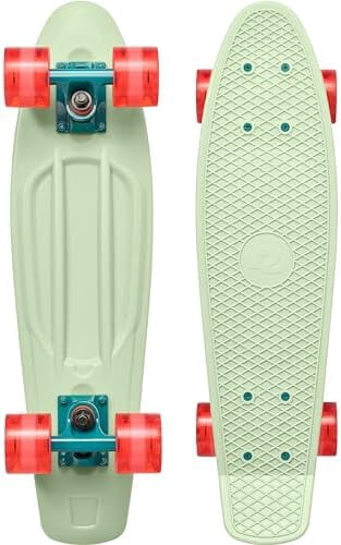 Quip Mini Cruiser Skateboard 22.5" Classic Retro Plastic Cruiser ...