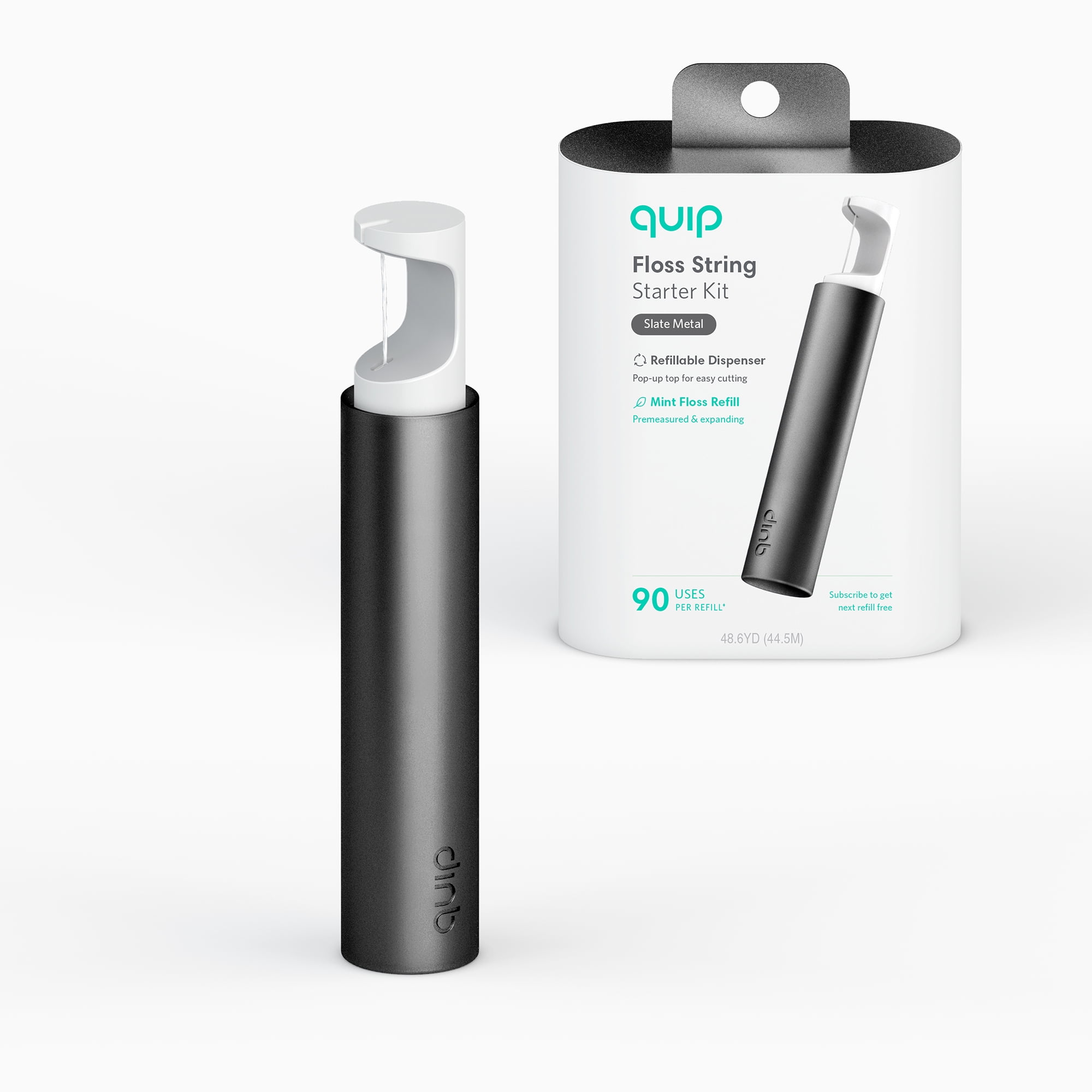 Quip Slate Metal Electric Toothbrush, Toothpaste & Refillable Floss ...