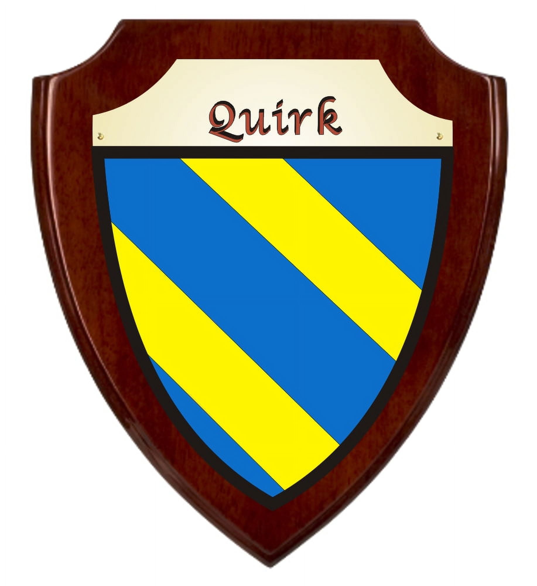 Quirk Irish Coat of Arms Shield Plaque - Rosewood Finish - Walmart.com