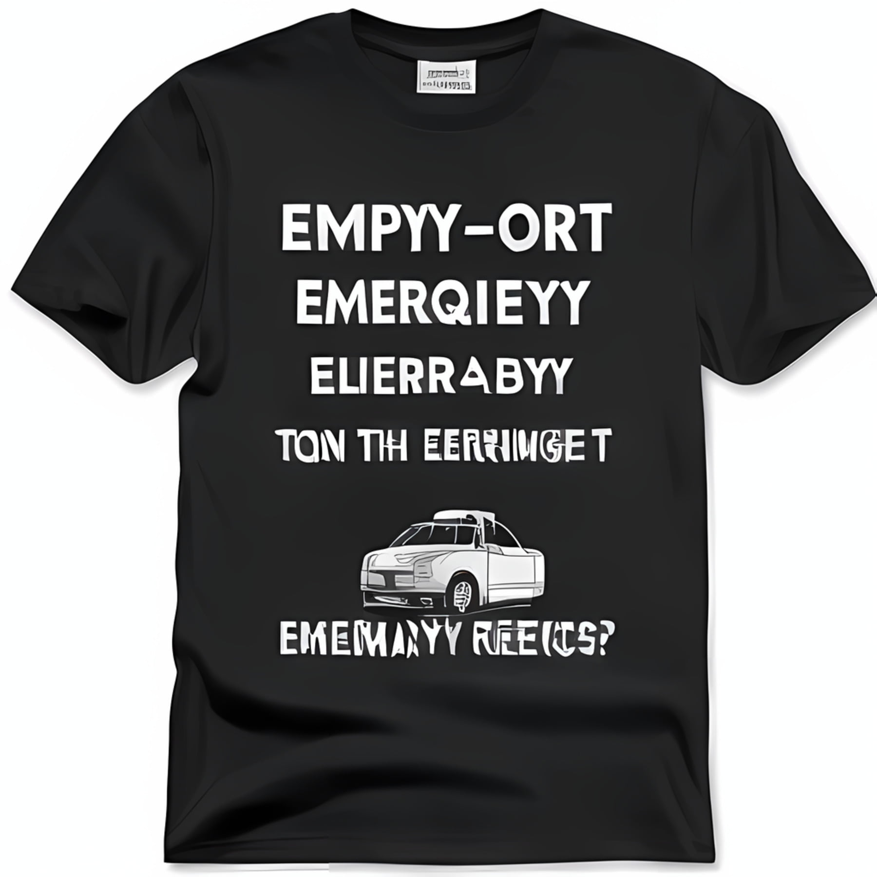 Quirky Black T-Shirt with Playful Graphic Design for a Humorous and ...