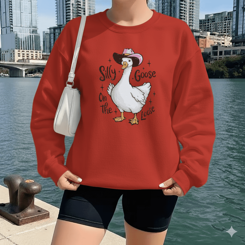 Quirky Goose Club Humor Embrace Joy Festive Holiday Fun Celebration ...