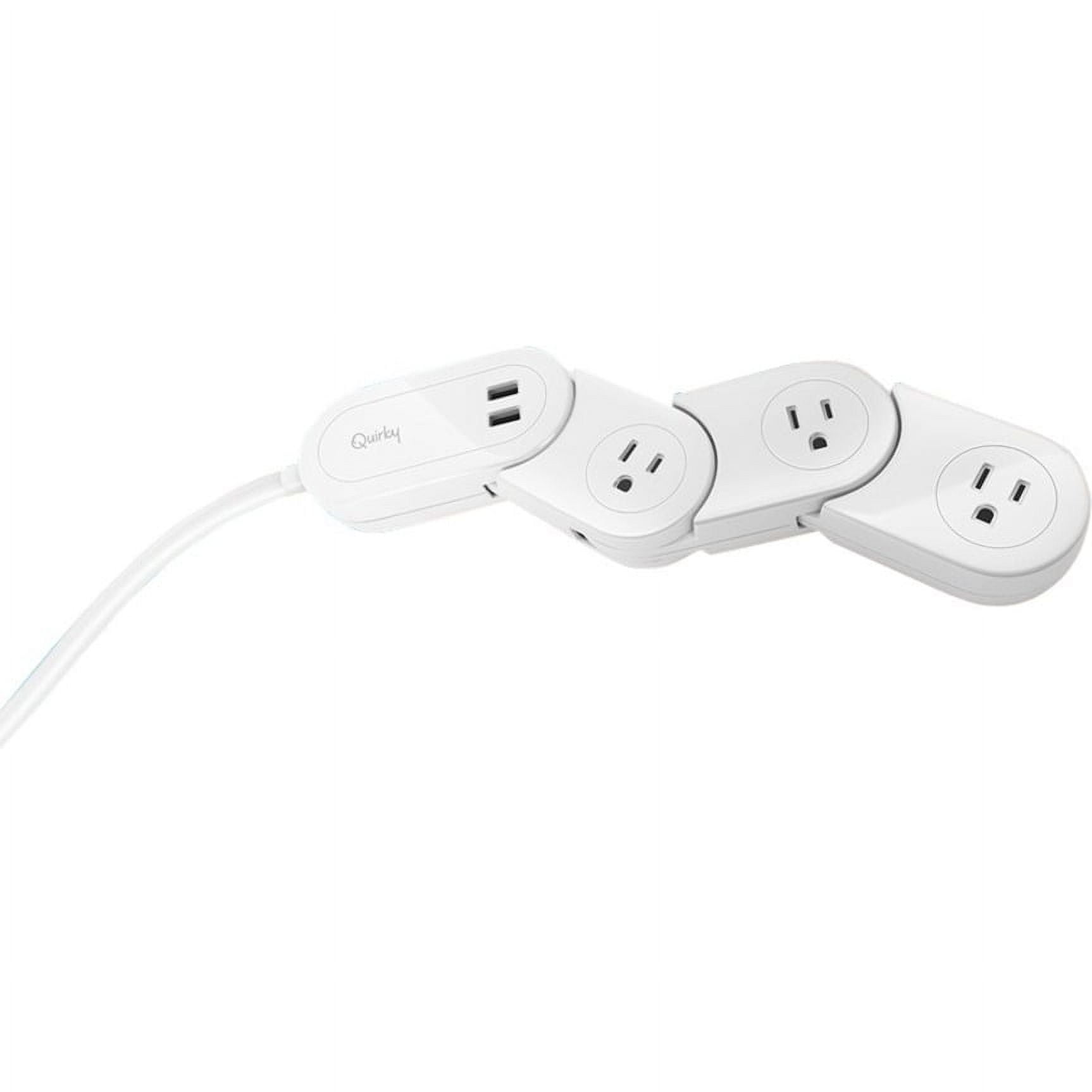 Quirky Pivot Power Desktop Flexible Surge Protector with Two USB Ports ...