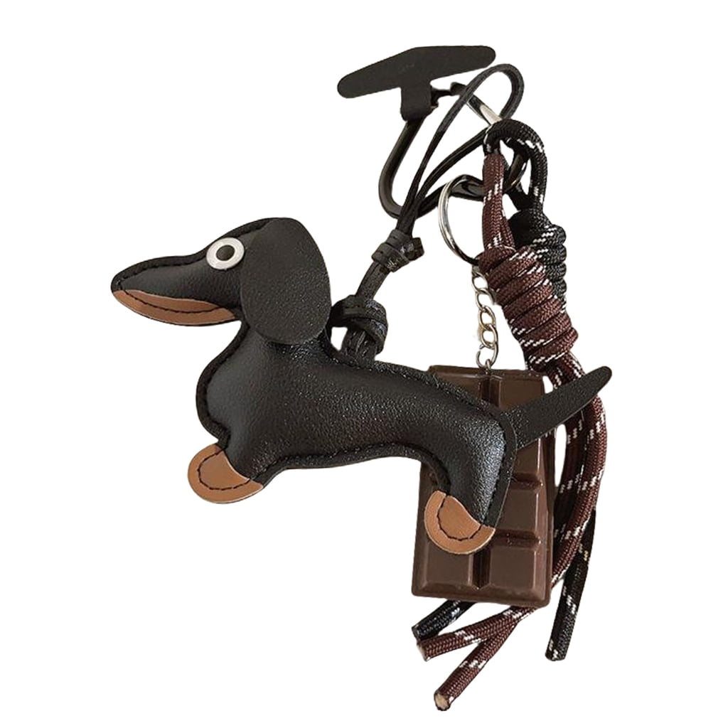 Quirky Sausage Dog Key Holder Artisanal Detail Fashionable Pocket Charm ...