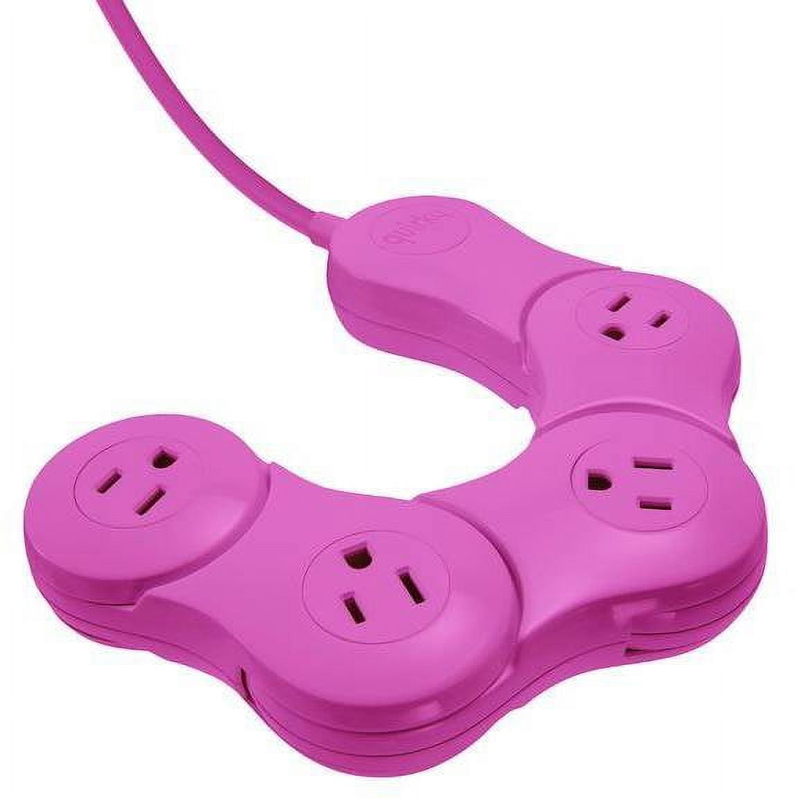 Quirky Vpvjp-pk01 4-Outlet Pivot Power Strip Junior, Pink - Walmart.com