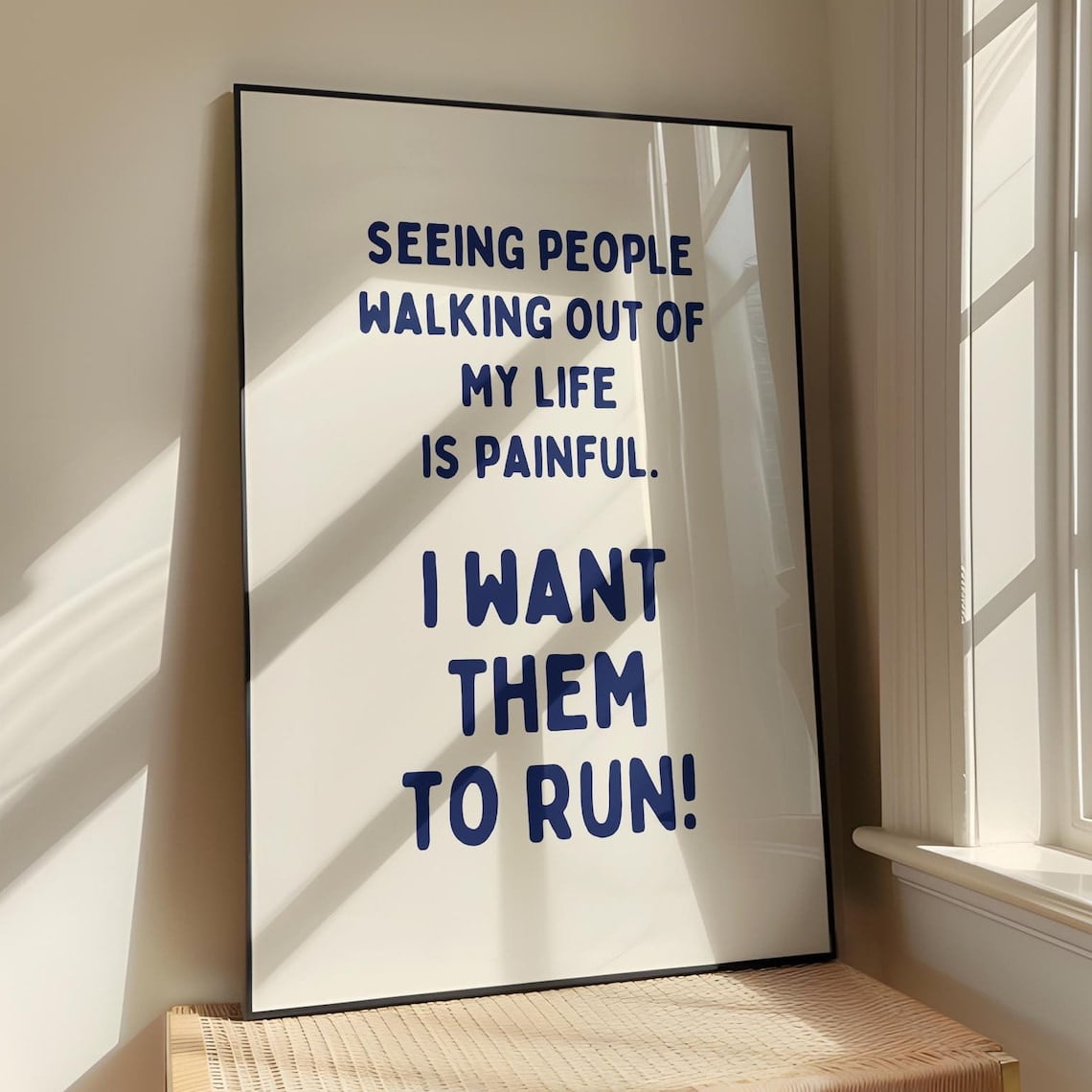 Quirky Wall Art, Sarcastic Trendy Wall Art Funny Quotes Poster, Silly ...