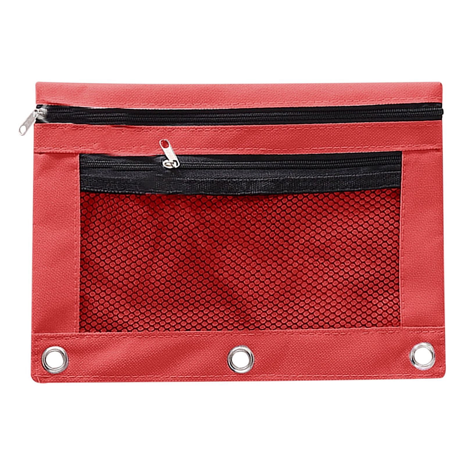 Quistrepon 3-Ring Pen Pouch with Clear Window Stationery Binder Case ...