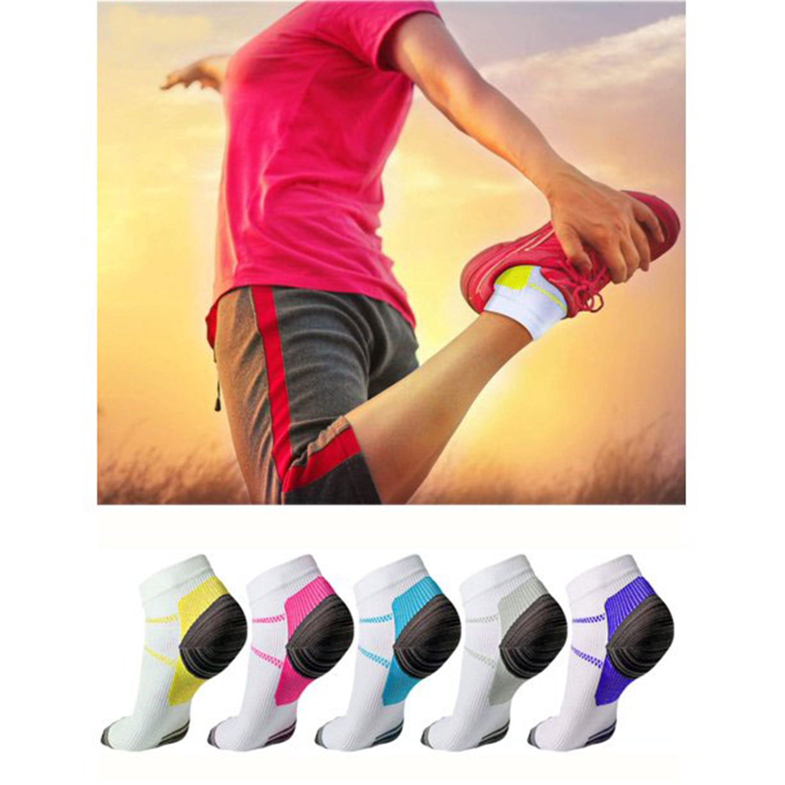 Quistrepon 5 Pairs Compression Socks for Women and Men, 10-20 Mmhg Low ...
