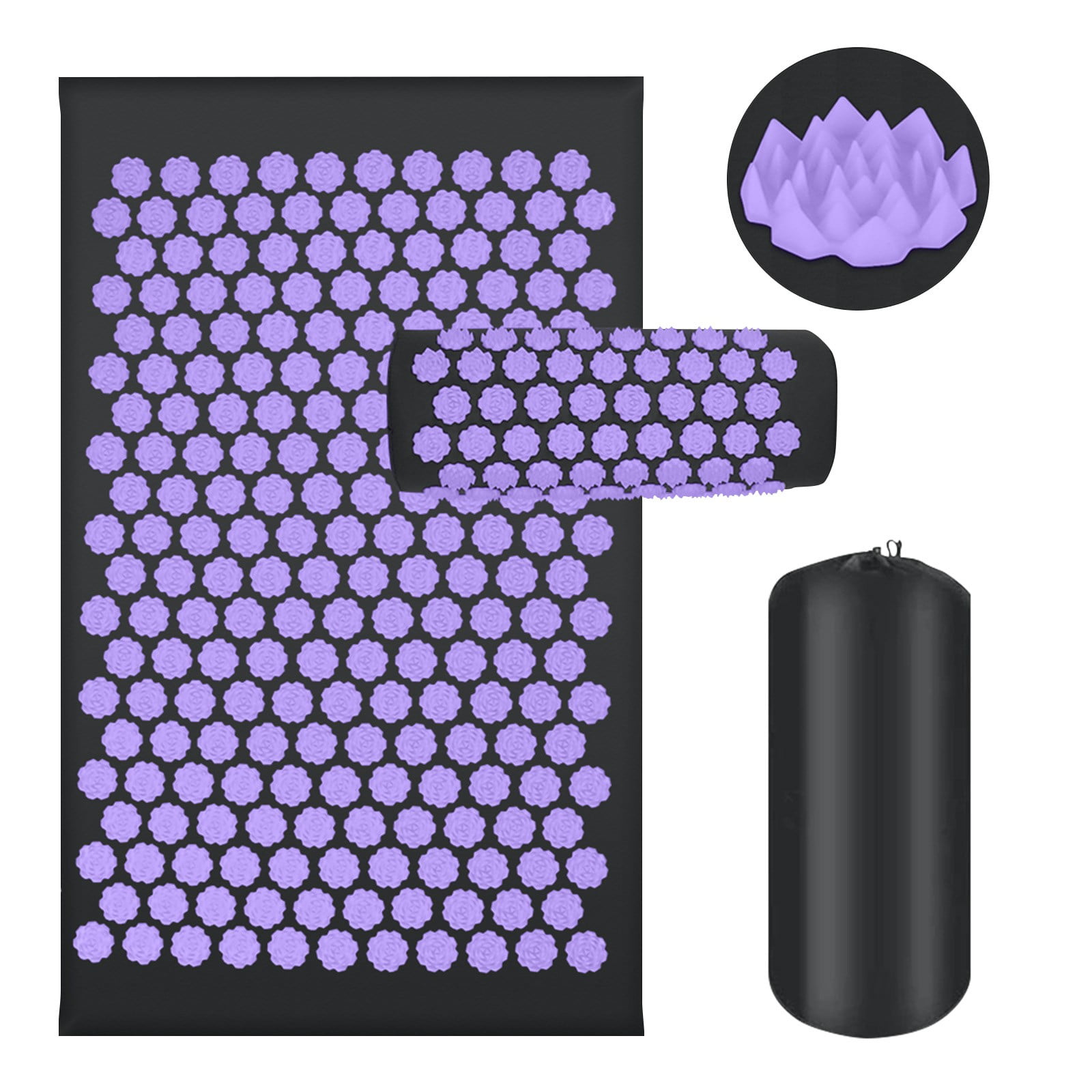 Quistrepon Acupressure Set Acupressure Mat with Pillows for Neck and ...