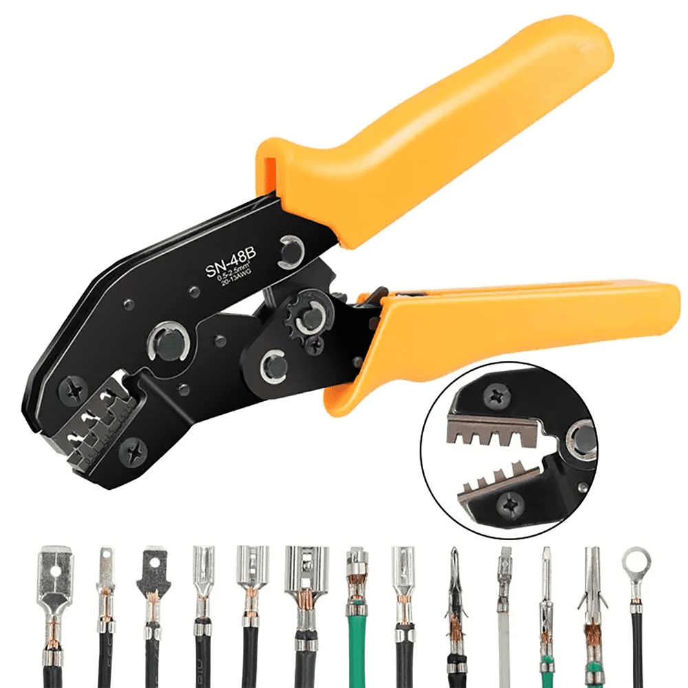 Quistrepon Insert Spring Crimping Pliers, Ratchet Type Terminal Bare ...