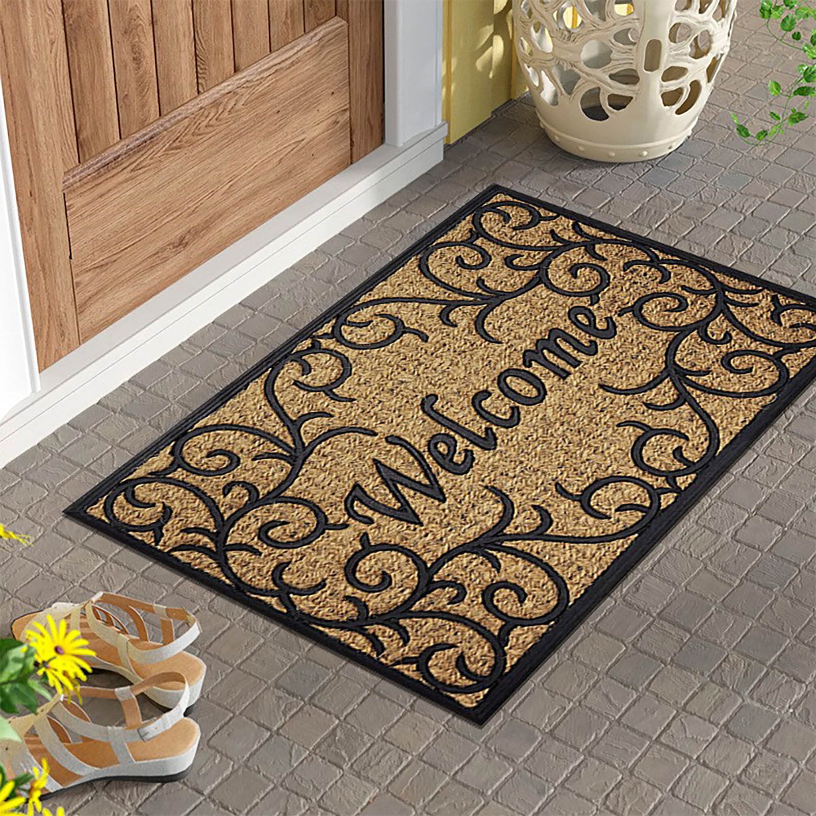 Quistrepon Premium Durable Door Mat Thick Heavy Duty Doormat for Indoor ...