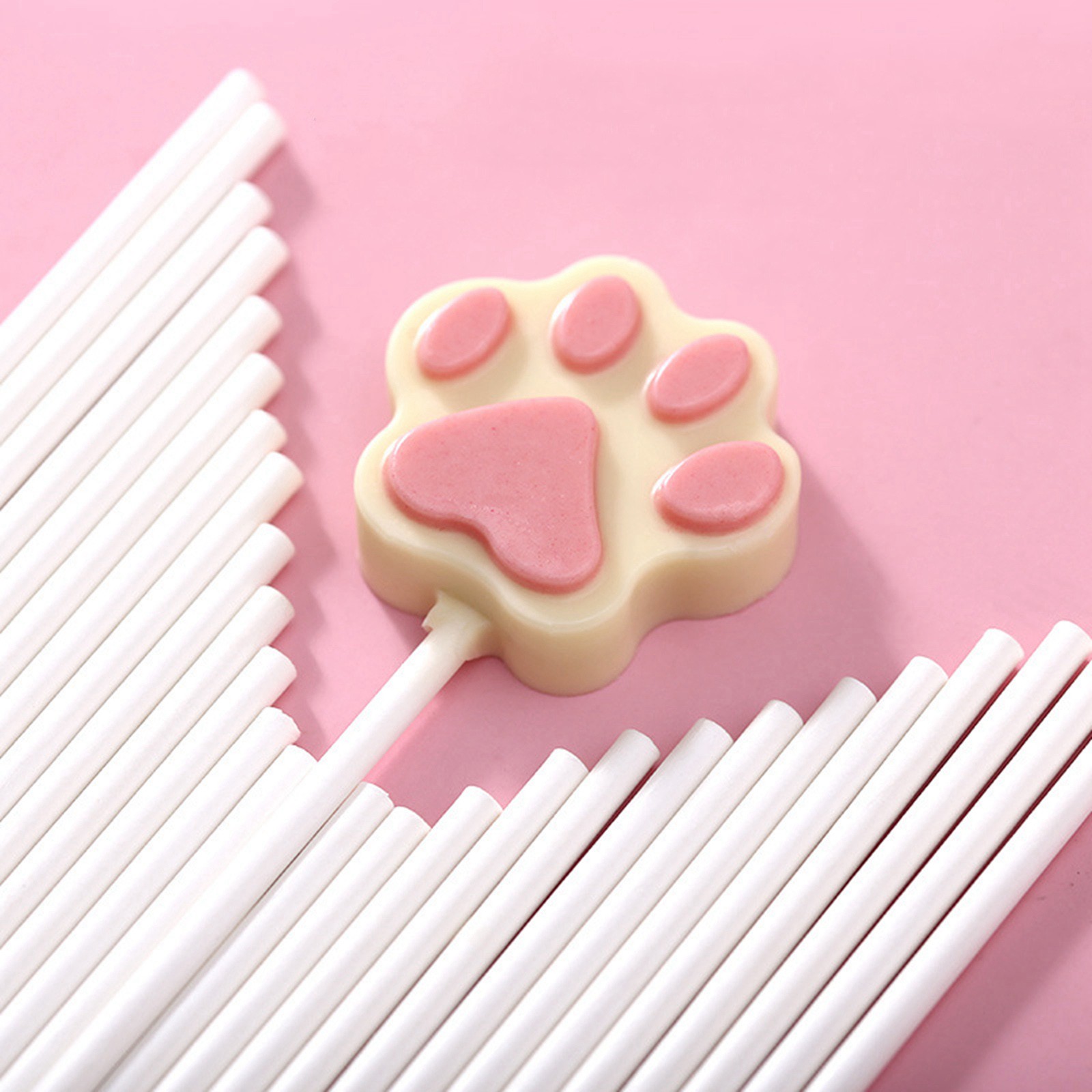 Quistrepon Solid Lollipop Paper Stick Hard Candy Paper Stick Baked Diy ...