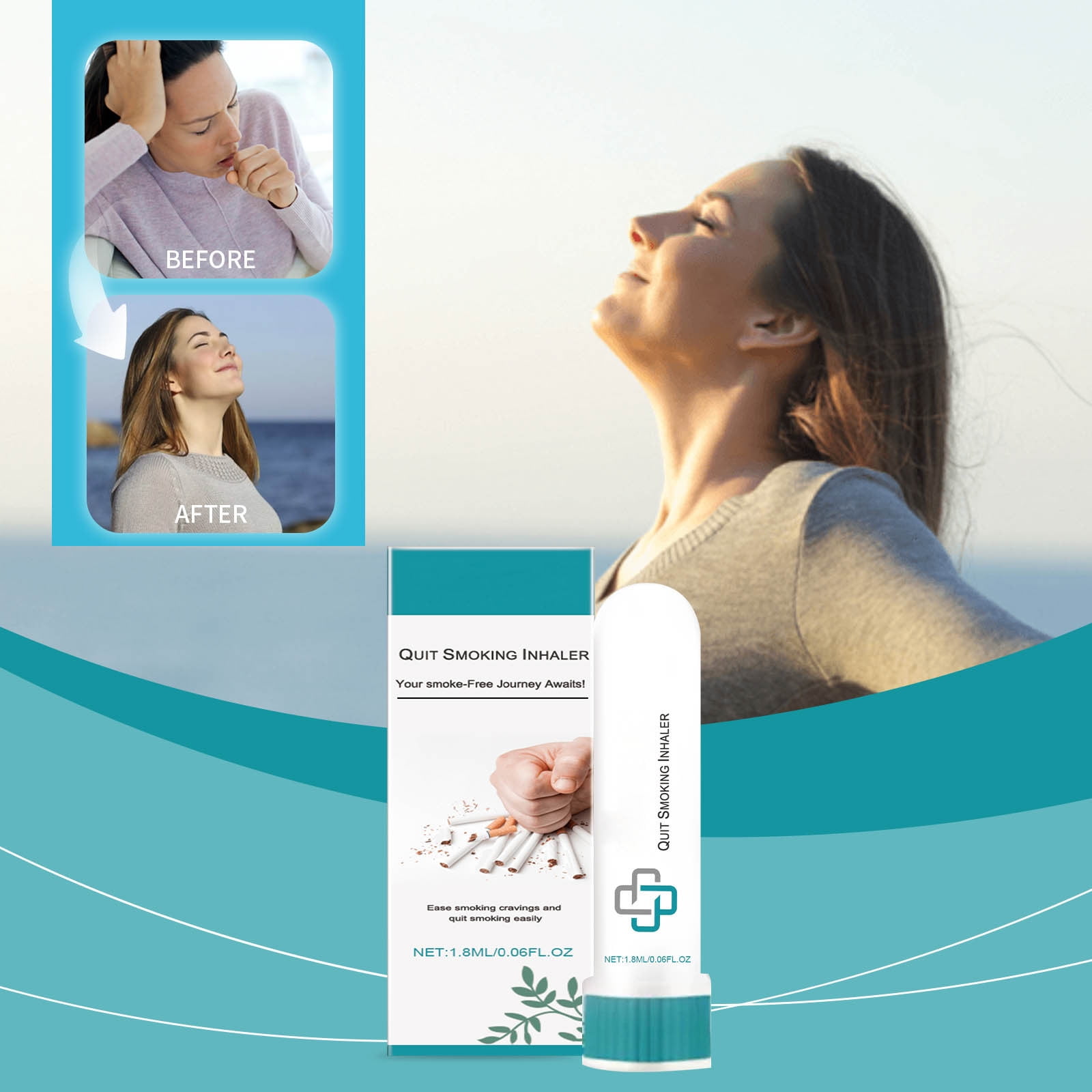 Quit Inhaler Quit Inhaler Natural Aid To Help You Quit 1.8Ml - Walmart.com